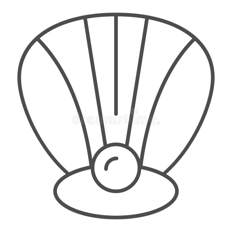 Shell Thin Line Icon. Sea Marine Spiral Shell Silhouette Illustration ...