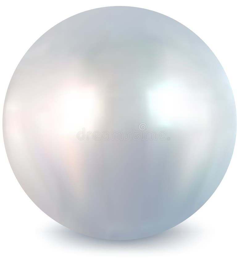 Perla blanca. Vector ilustración del vector. Ilustración de accesorio ...