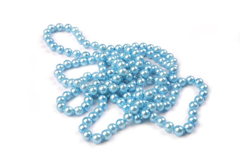 Perlas azules foto de archivo. Imagen de conjunto, accesorios - 7899132