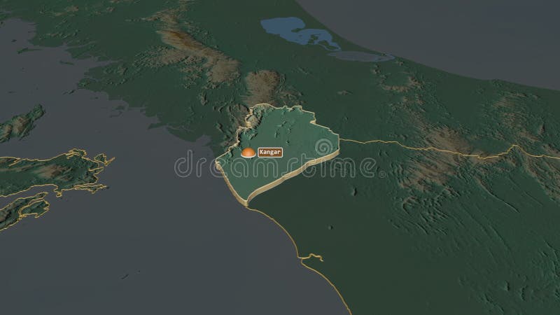 Perlis, Malaysia - Extruded with Capital. Relief Stock Illustration ...