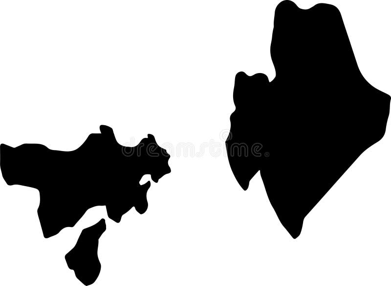 Perlis Malaysia Silhouette Map with Transparent Background Stock Vector ...