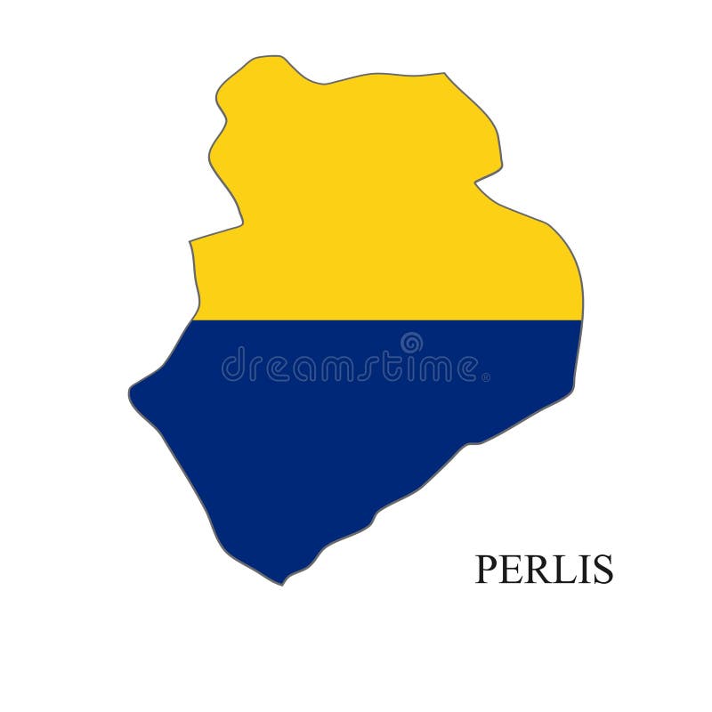 Perlis Map Vector Illustration. Stock Vector - Illustration of location ...