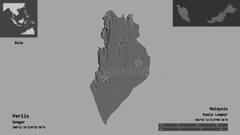 Perlis, State of Malaysia,. Previews. Bilevel Stock Illustration ...