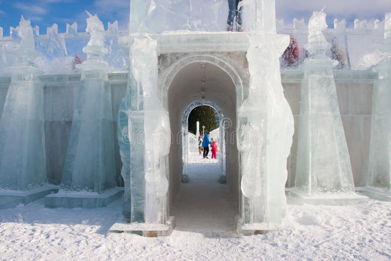 PERM, Russia- February, 06.2016: Beautiful Ice Sculptures Editorial ...