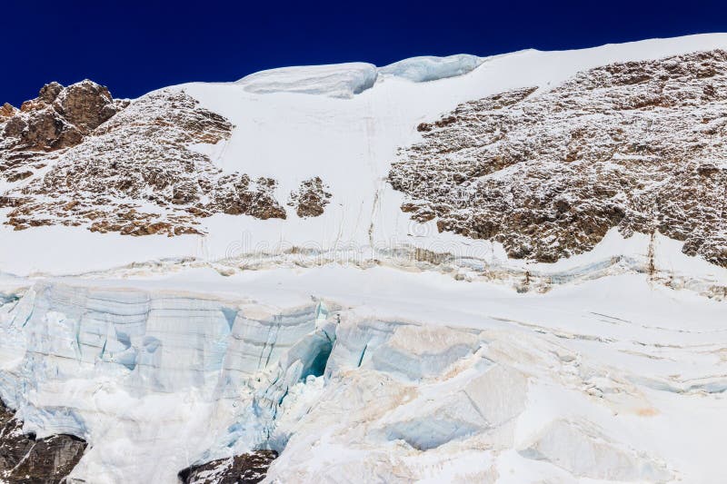 Permafrost Snow High in Swiss Alps Stock Photo - Image of heritage ...