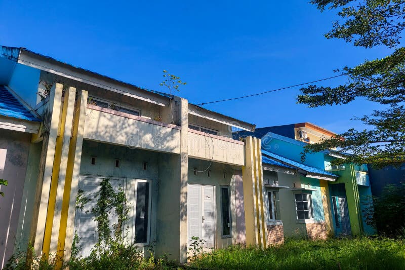 Permanent Complex Houses Ready for Occupancy are Lined Up Stock Image ...
