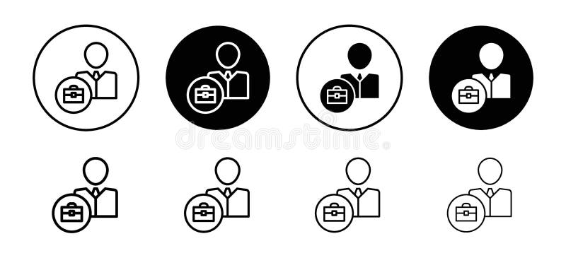 Permanent Employee Vector Icon Set Collection. Permanent Employee ...