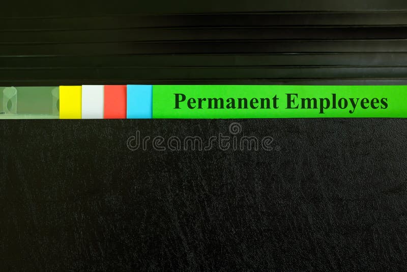 Permanent Employees File Record in Black Binder Folder. Human Resources ...