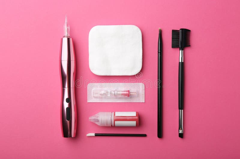 Permanent Makeup Equipment Kit Pink Background Stock Photos - Free ...