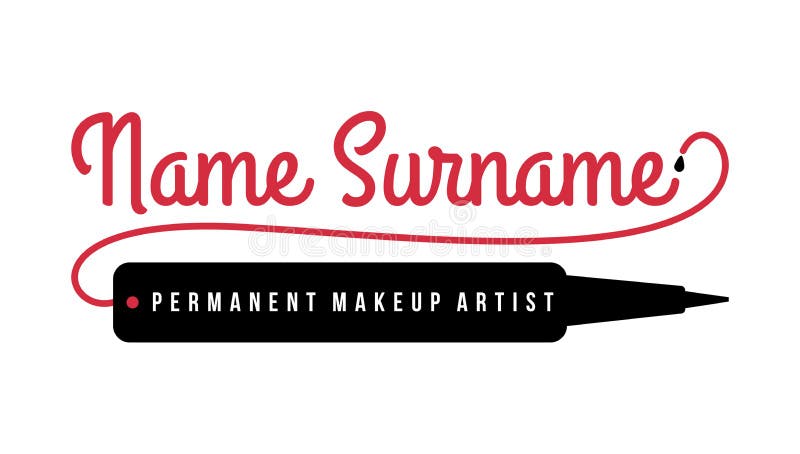 Permanent Makeup Logo Template. Set of Logo for Makeup Artist. Stock ...