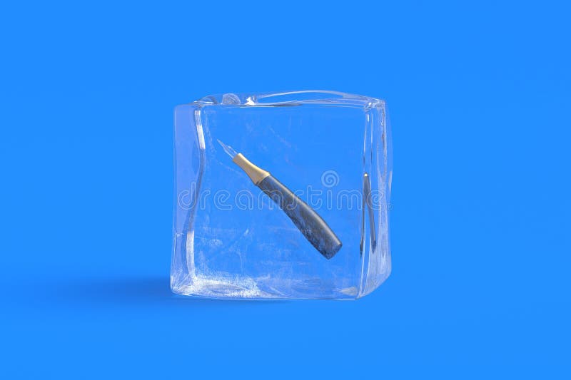 Permanent Makeup Machine in Ice Cube Stock Illustration - Illustration ...