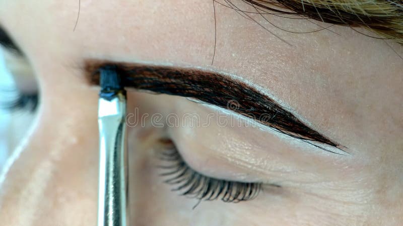 Permanent Makeup. Permanent Tattooing of Eyebrows. Cosmetologist ...