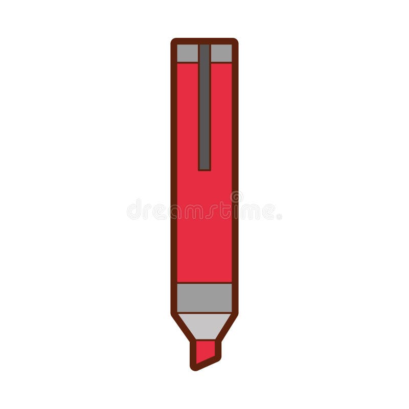 Permanent Marker Isolated Icon Stock Vector - Illustration of study ...