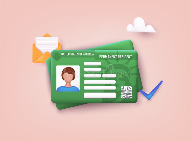 Permanent Resident Card Stock Illustrations – 189 Permanent Resident ...
