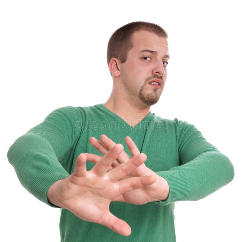 Permanezca lejos foto de archivo. Imagen de miedo, disgustado - 39698998