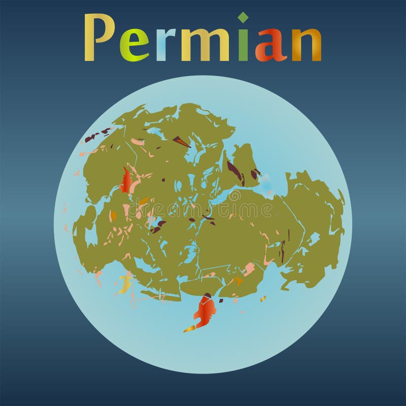 Permian Period in the History of the Earth. Stock Vector - Illustration ...