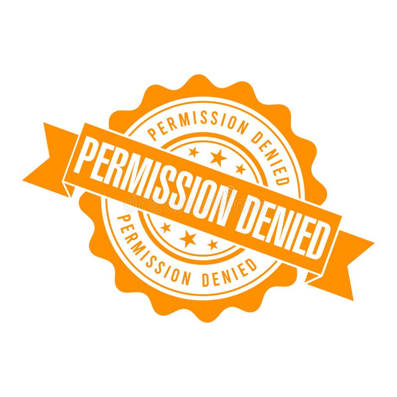 Permission Denied Letter Rubber Stamp Vector Design Template Stock ...