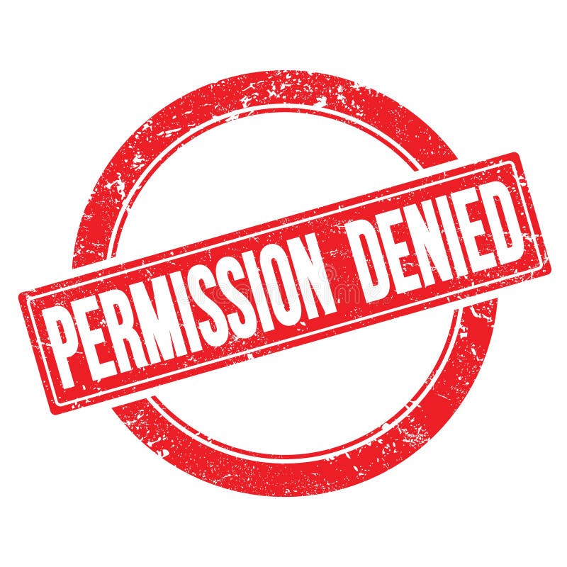 Denied Text Written On Red Vintage Stamp Stock Illustration