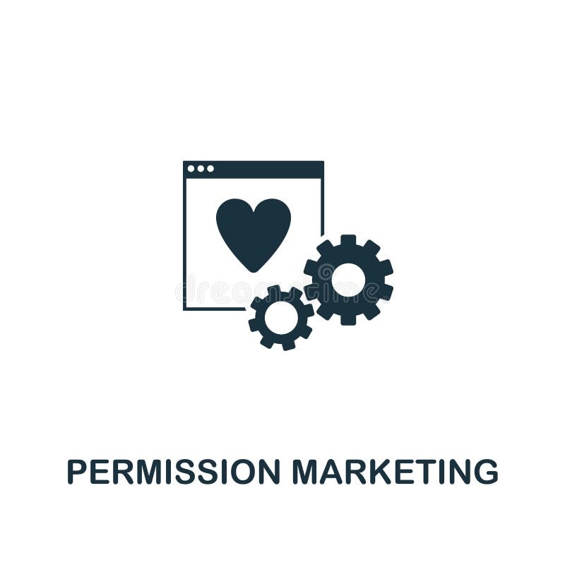 Permission Marketing Icon. Creative Element Design from Content Icons ...