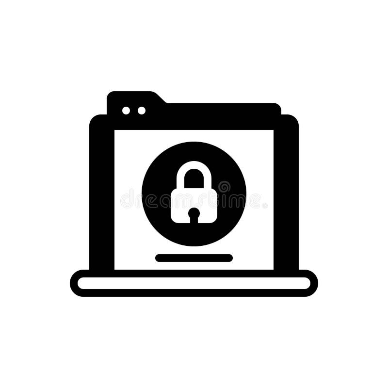 Black Solid Icon for Permissions, Privilege and Privacy Stock Vector ...