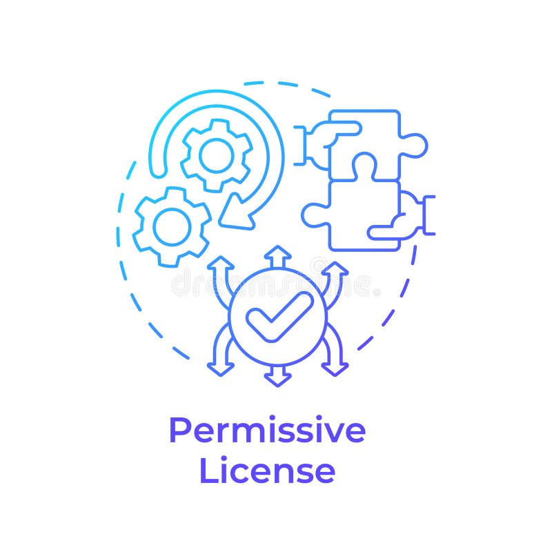 Permissive License Blue Gradient Concept Icon Stock Vector ... Permissive License Blue Gradient Concept Icon Stock Vector ...