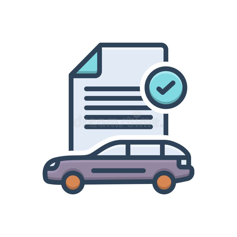 Color Illustration Icon for Permit, Permission and Documents Stock ...