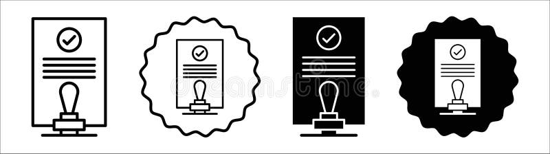 Permit Icon Symbol Set Collection. Permit Simple Vector Sign Bundle ...