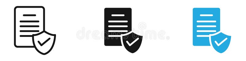 Permit icon vector stock illustration. Illustration of document - 336127689