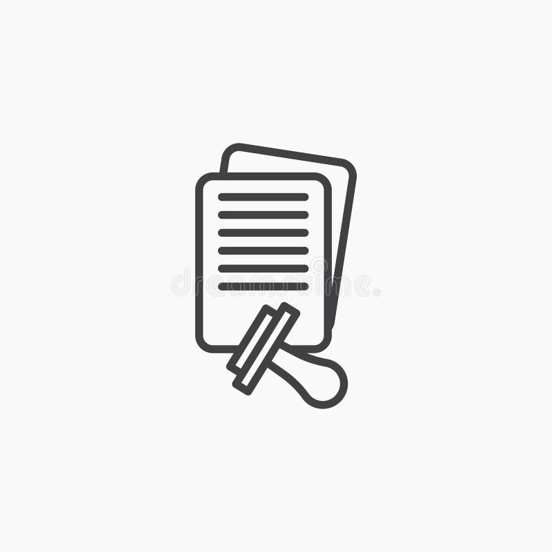 Permitline in Thin Line Black Color. Flat Simple Vector Symbols ...