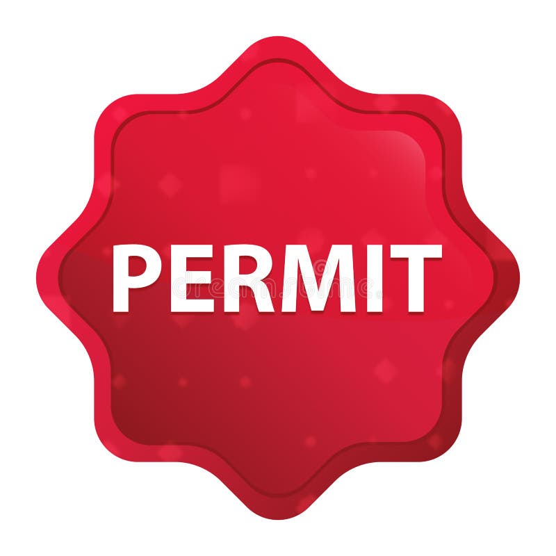 Permit Misty Rose Pink Banner Button Stock Illustration - Illustration ...