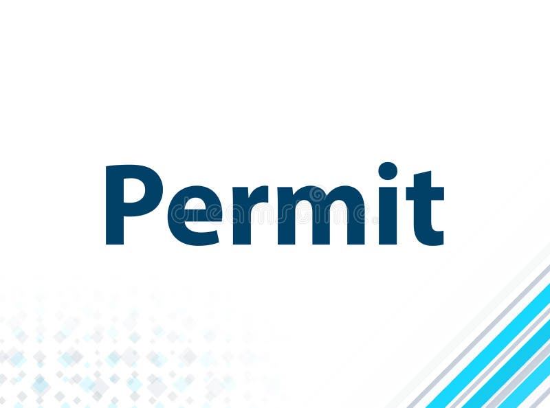 Permit Modern Flat Design Blue Abstract Background Stock Illustration ...