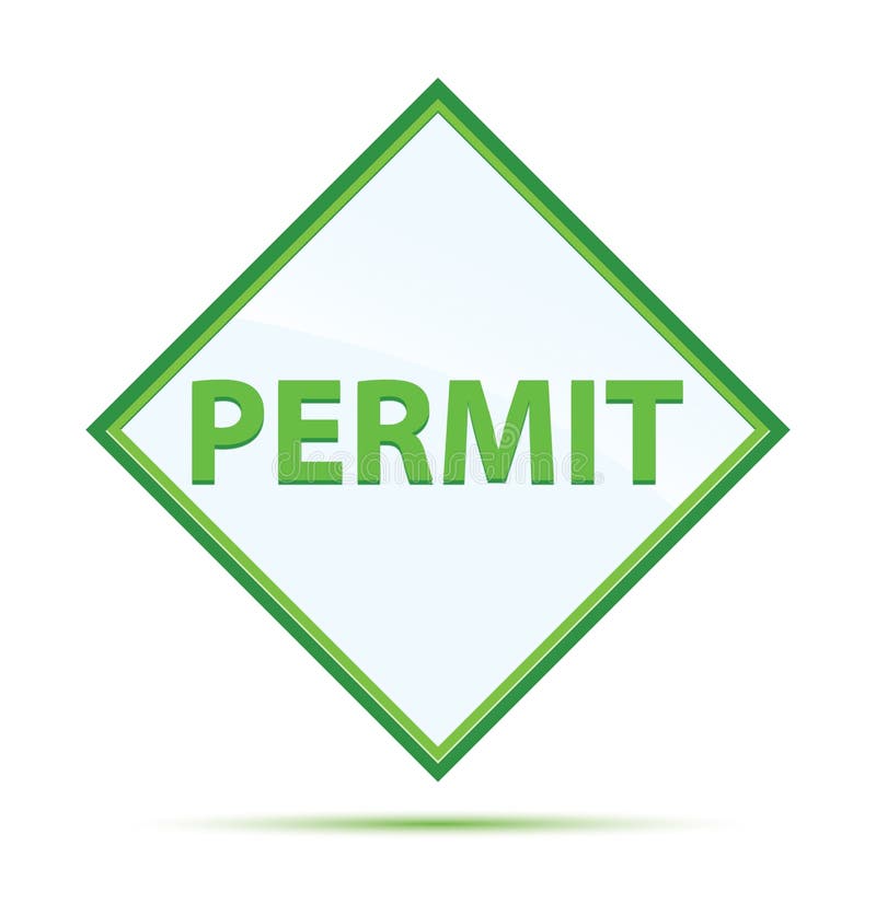 Permit Modern Abstract Green Diamond Button Stock Illustration ...