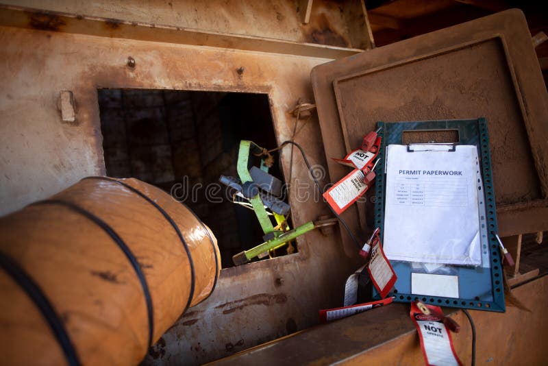 Permit To Work Paper Clipping on Isolation Control Permit Board ...