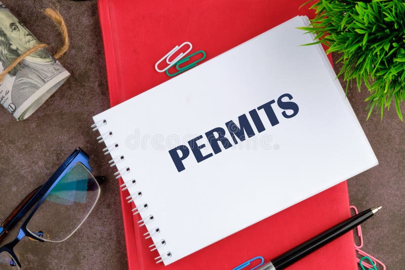 Permit Word Written in the Manager S Address Book Stock Photo - Image ...