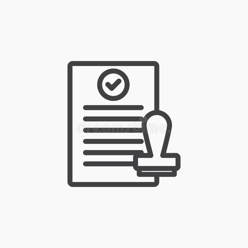 Permitline in Thin Line Black Color. Flat Simple Vector Symbols ...