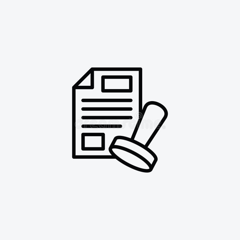 Permitline in Thin Line Black Color. Flat Simple Vector Symbols ...