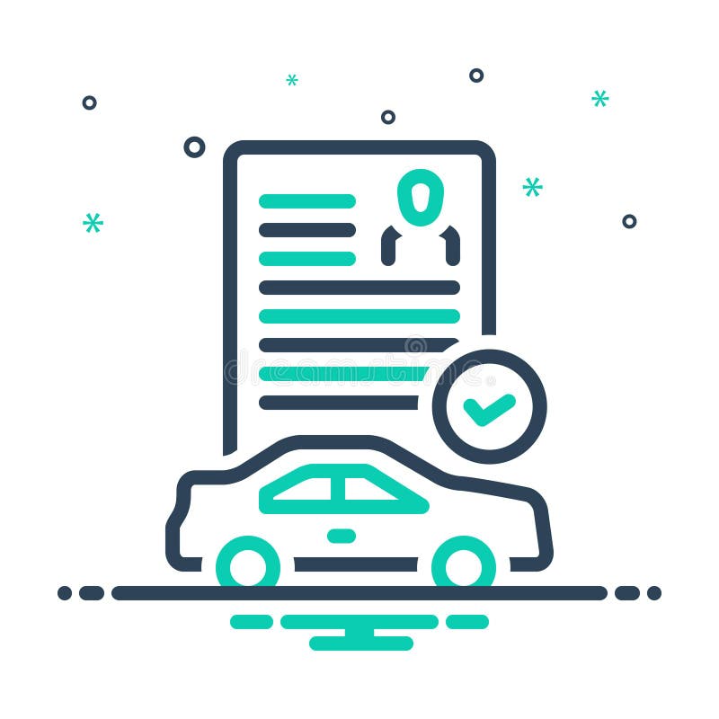 Mix Icon for Permits, Allow and Drive Stock Vector - Illustration of ...