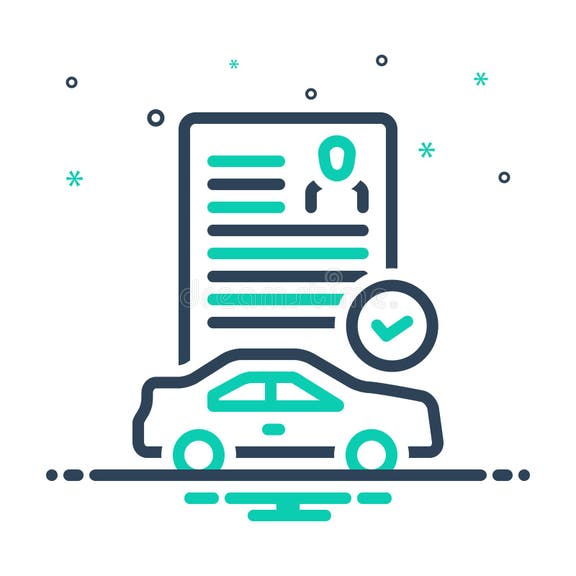 Mix Icon for Permits, Allow and Drive Stock Vector - Illustration of ...