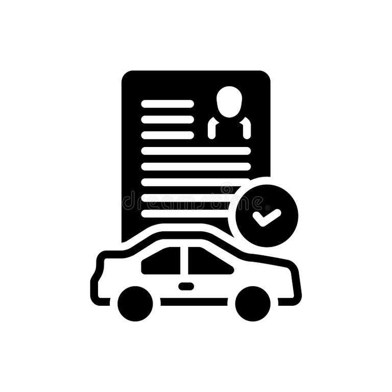 Black Solid Icon for Permits, Allow and License Stock Vector ...