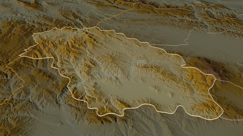 Pernik, Bulgaria - Outlined. Relief Stock Illustration - Illustration ...