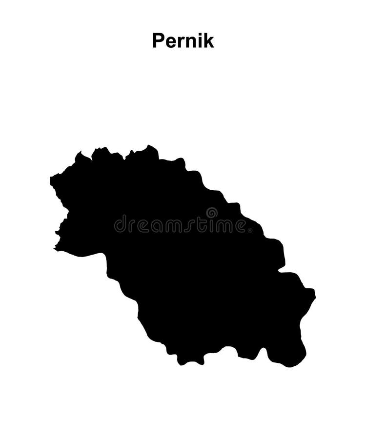 Pernik outline map stock vector. Illustration of territory - 360403930