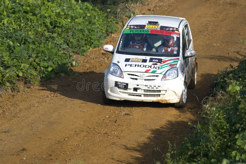 Perodua rally car on track editorial photo. Image of road - 6710776