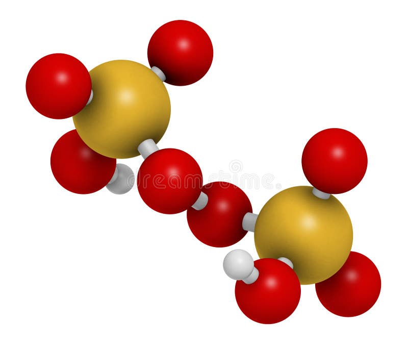 Peroxydisulfuric Acid Oxidizing Agent Molecule. Skeletal Formula Stock ...