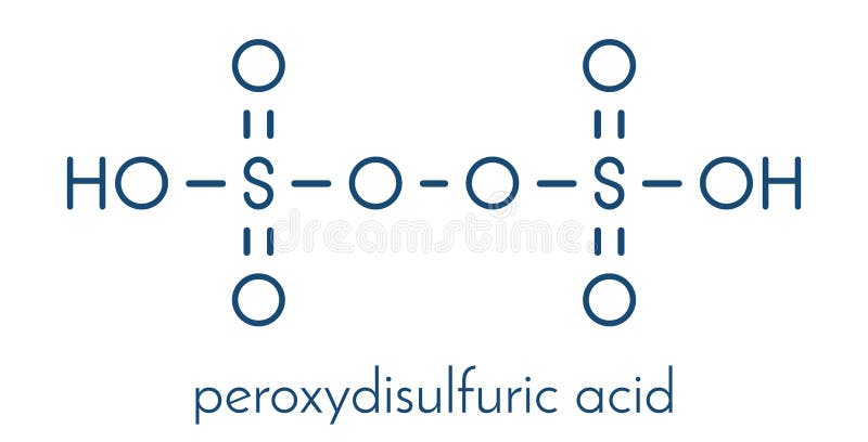 Peroxydisulfuric Acid Oxidizing Agent Molecule. Skeletal Formula Stock ...