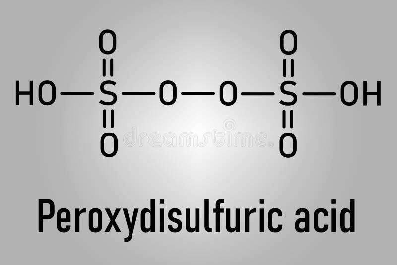 Peroxydisulfuric Acid Oxidizing Agent Molecule. Skeletal Formula Stock ...