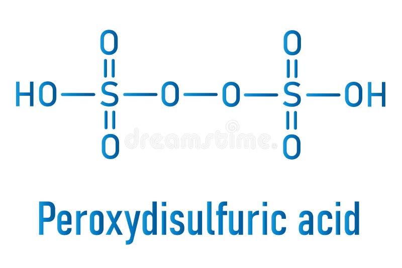 Peroxydisulfuric Acid Oxidizing Agent Molecule. Skeletal Formula Stock ...