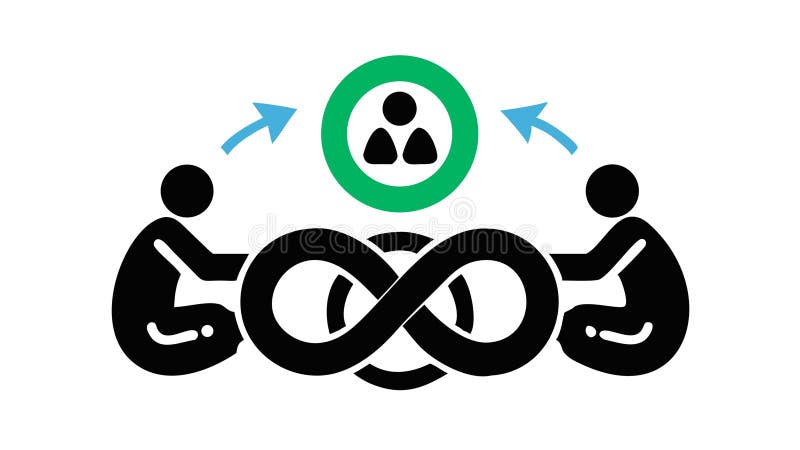Perpetual Collaboration: Teamwork Infinite Partnership Icon, Vector ...