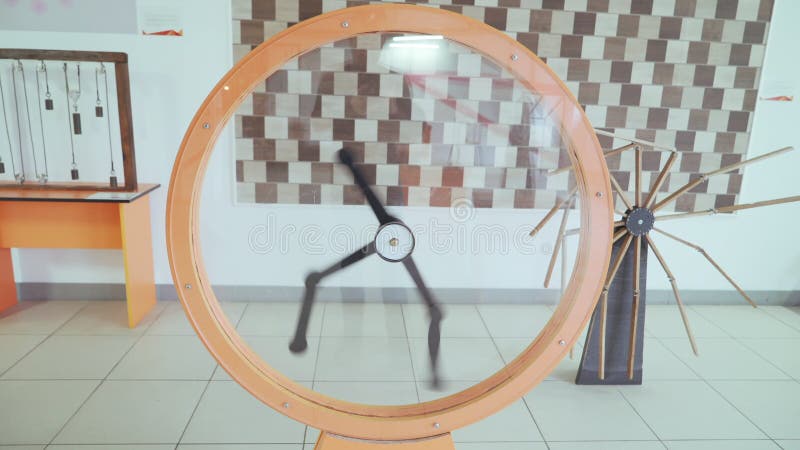 Perpetual Motion of Round Steel Construction, Wheel Rotating, Science ...