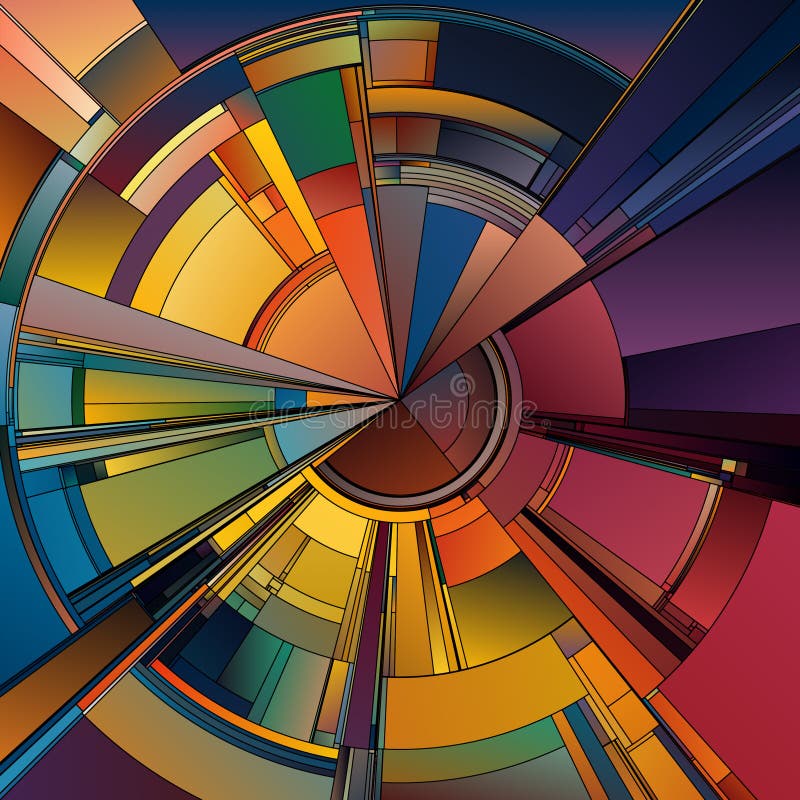 Perpetual Order in Angular Forms Stock Illustration - Illustration of ...