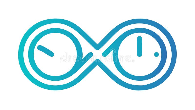 Perpetual Time Flow Represented by Infinity, Vector Design Generative ...